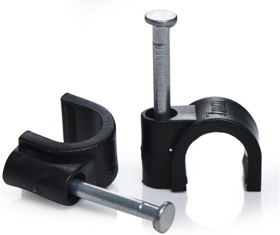 BG Electrical Round Cable Clips, Pack of 50, Black, 7 mm : Amazon.co.uk ...