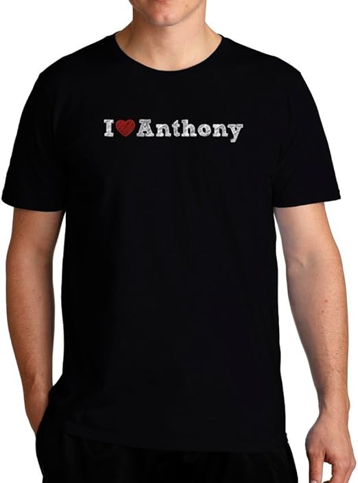 Eddany I Love Anthony T-Shirt : Amazon.co.uk: Fashion