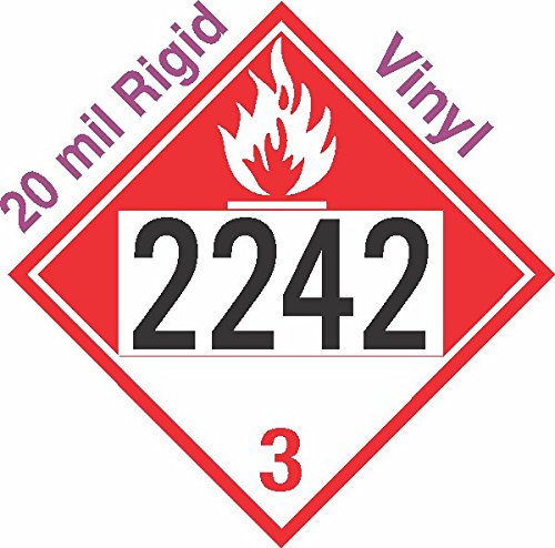 GC Labels-R315c2242, Combustible Class 3 UN2242 20mil Rigid Vinyl DOT ...
