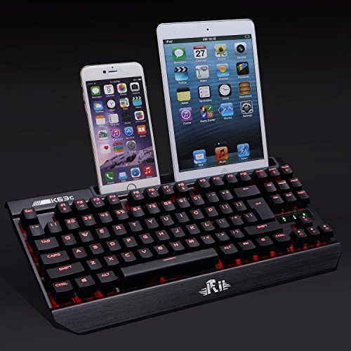 Rii K61C USB Wired 104 Key Anti-Ghosting Mechanical Programmable Gaming ...