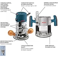 Amazon.com: BOSCH 1617EVSPK Wood Router Tool Combo Kit with Bosch ...