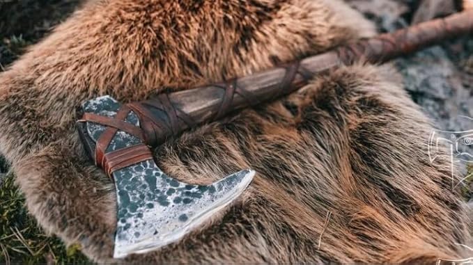 Amazon.com : Ragnar Lothbrok Real Viking Axe - Functional Viking Axe , Norse Battle Axe , Viking ...