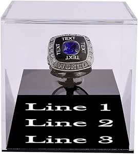 Amazon.com: Custom Championship Ring Display Case for Fantasy Football ...