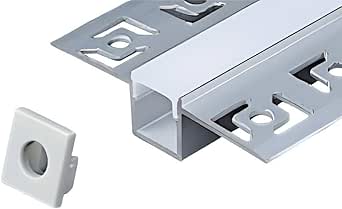 HISANDUK 5 Pack 4.92FT/1.5Meter 53x13mm Aluminum U Shape Sliver LED ...