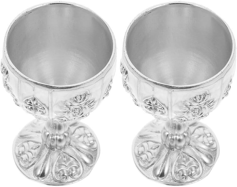 BESTOYARD Copa de cáliz de metal, 2 unidades, copa de cáliz de vino ...
