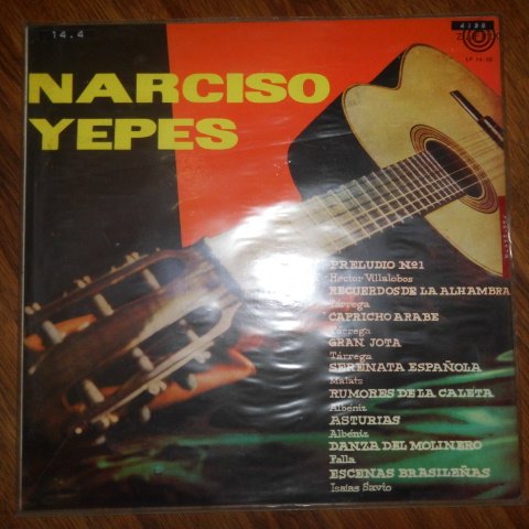 Amazon.com: Narciso Yepes (Vinyl Zafiro LP 14-10): CDs & Vinyl