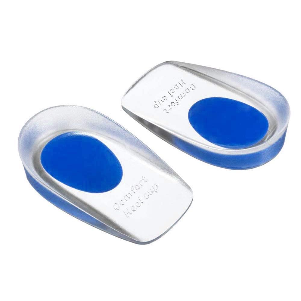 Buy Silicone Gel Heel Pads Protector Insole Cups For Plantar Fasciitis ...