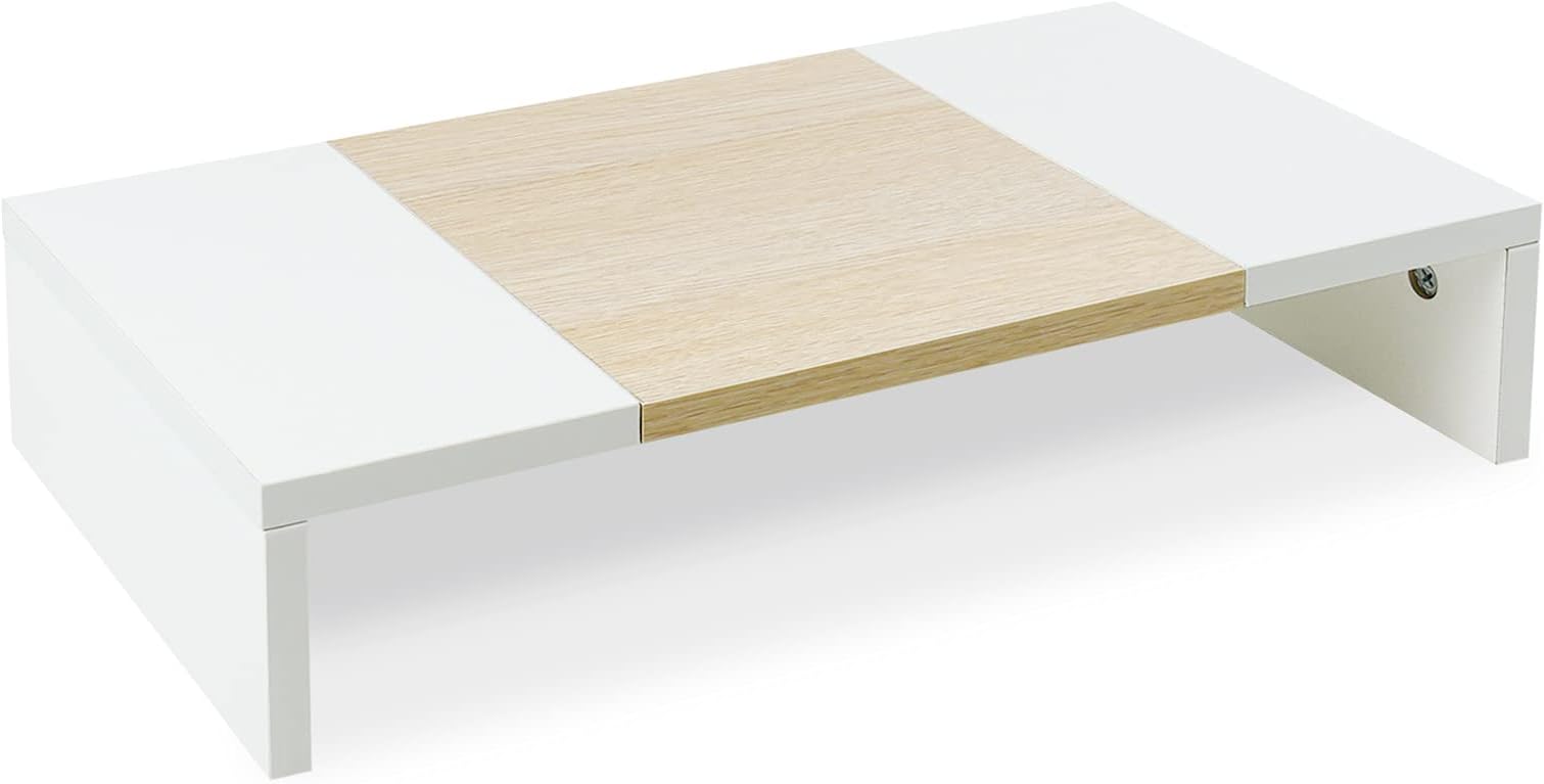 SimpleHouseware Monitor Stand Riser with Drawer and 2 Side Desk ...