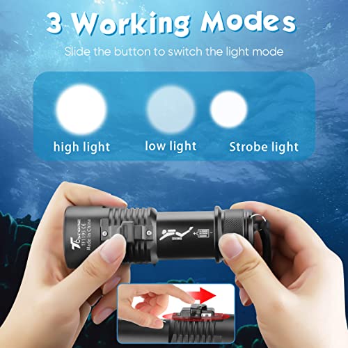 Snapklik.com : Diving Flashlight - 6000 Lumens Rechargeable Scuba Dive ...