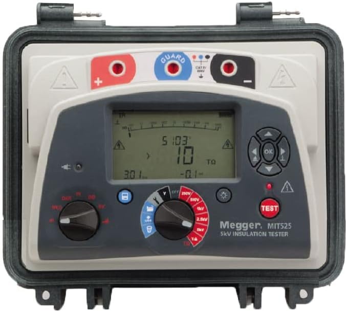 Amazon.com: Megger MIT525-5 kV Diagnostic Insulation Resistance Tester ...