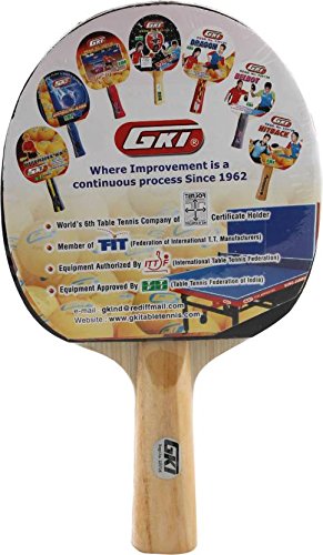GKI Wooden Kung Fu Table Tennis Racket Paddle (Red, Black) : Amazon.in ...