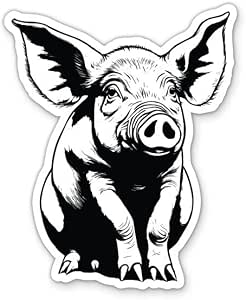 Amazon.com - Pig Vinyl Sticker - for Water Bottle Car Tumbler Laptop ...