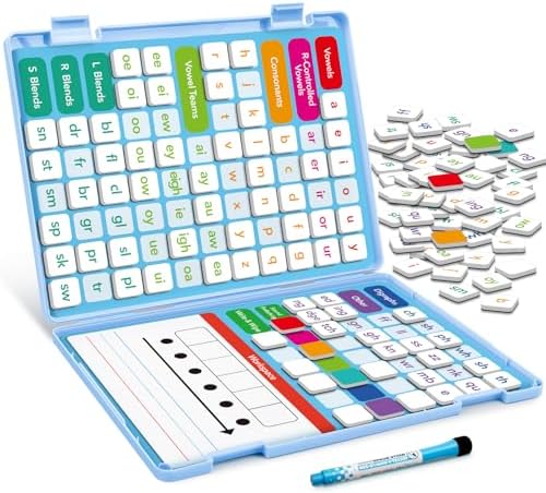 Amazon.com: Aizweb Phonics Magnetic Letter Tiles,All-in-one Magnetic ...