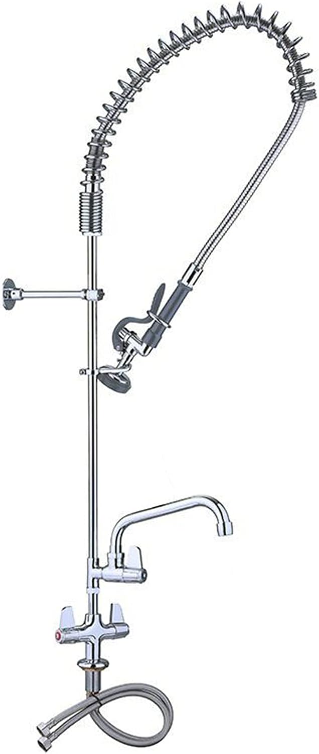 MOOTACO Commercial Kitchen Pre-Rinse Spray Tap,Pedestal Pull Out ...