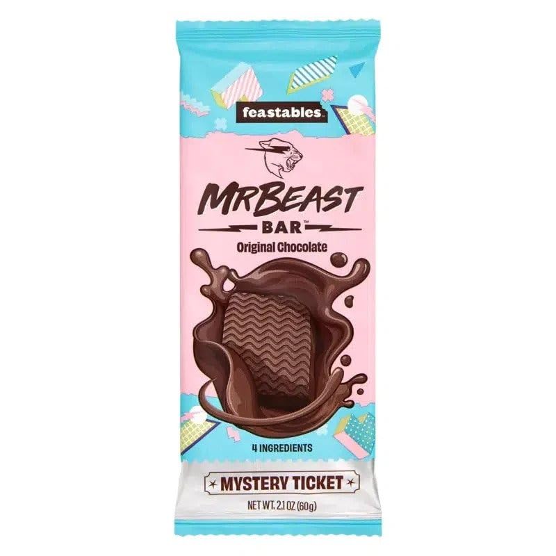 Feastables MrBeast Original Chocolate Bars - Made with Organic Cocoa. Plant Based with Only 4 ...