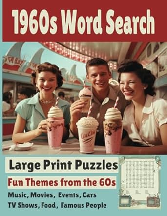 1960s Word Search: Large Print Puzzles 60s Word Search Book for Adults ...