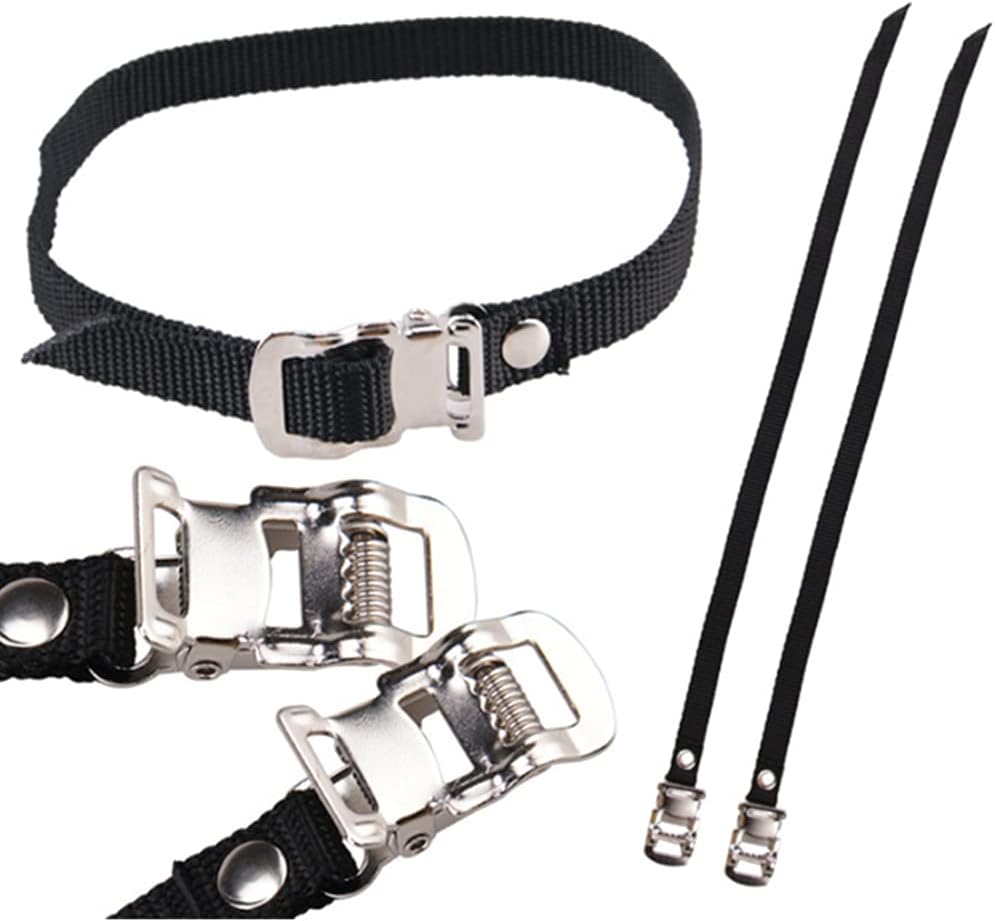 4 Pcs Bike Pedal Straps Lashing Straps Toe Clips Straps with Clamp Lock ...