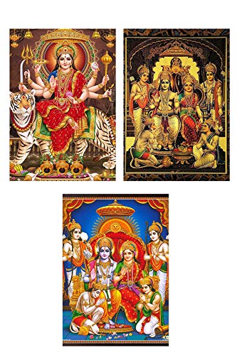 Yellow Alley Hindu Religious Poster Combo|Spiritual Poster for Living ...