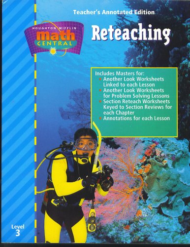 Houghton Mifflin Math Central, Reateaching, Teacher's Annotated Edition ...