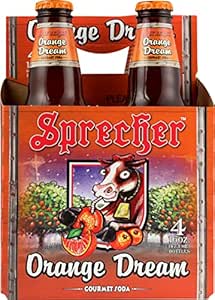 Amazon.com : Sprecher Orange Dream Soda, 4 Pack, No Caffeine, 64 Fluid ...