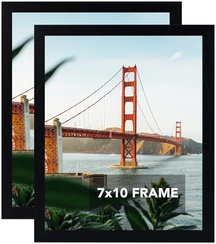 Amazon.com - OMISHE 2 Pack 7x10 Picture Frame Black for Wall Hanging or ...