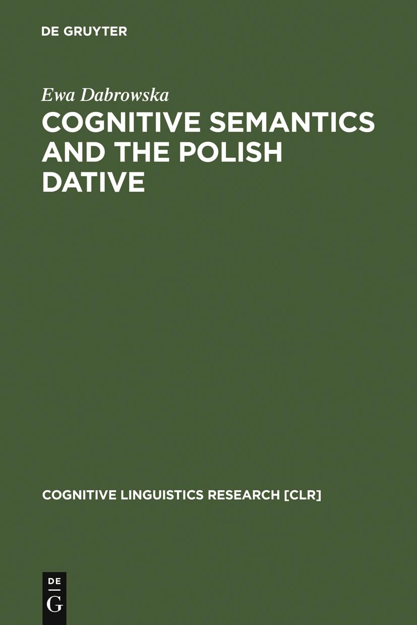 Amazon.com: Cognitive Semantics and the Polish Dative (Cognitive ...