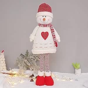 Amazon.com: RiceelSor Standing Christmas Plush Figurine Decorations ...