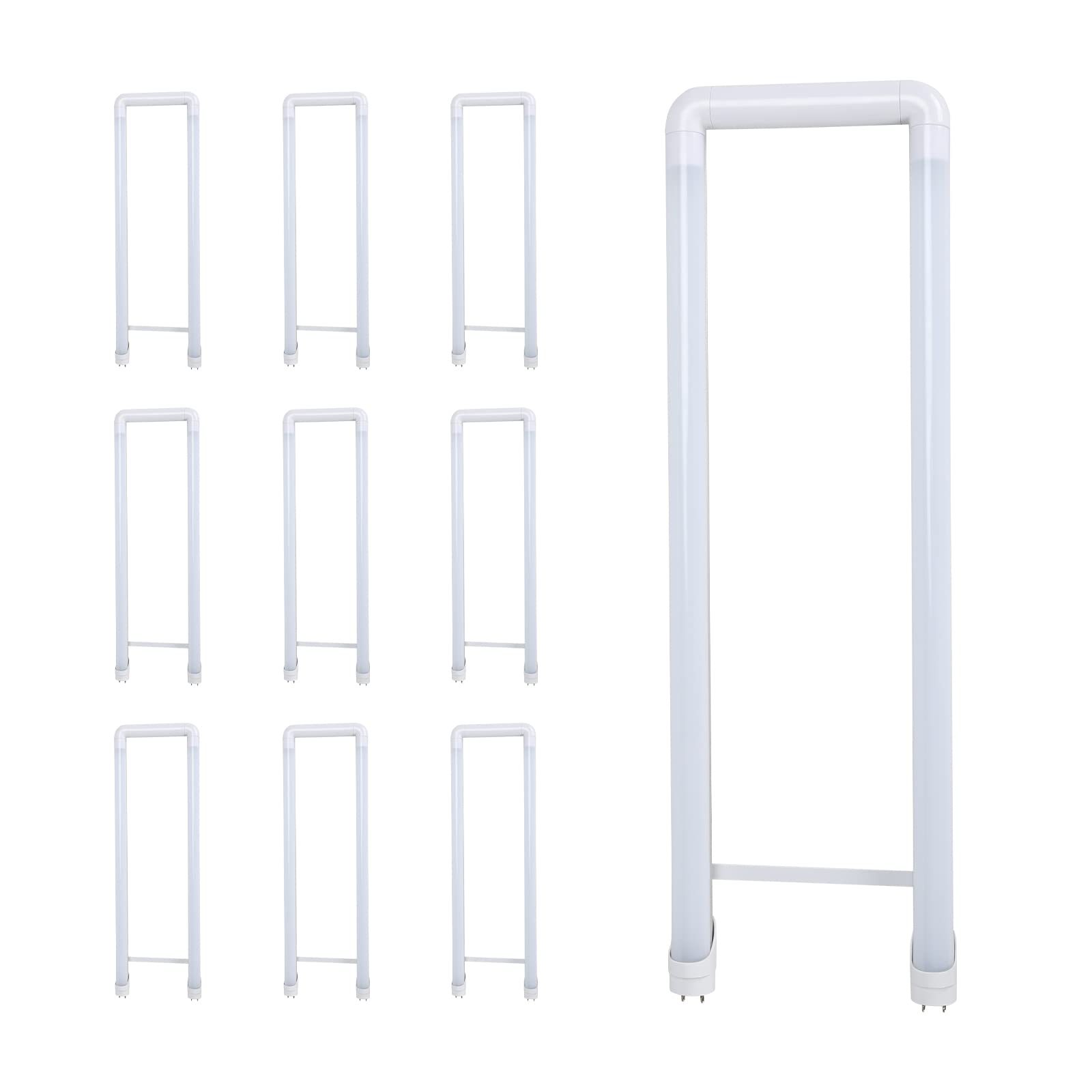 Amazon.com: Xapolu 2FT U Shaped LED Tube Lights 15W 2100lm, 24in 4000K ...