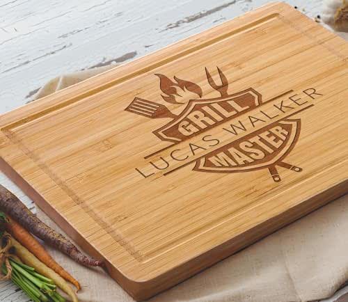 Amazon.com: Personalized Grill Cutting Board, Christmas Gifts for Men ...