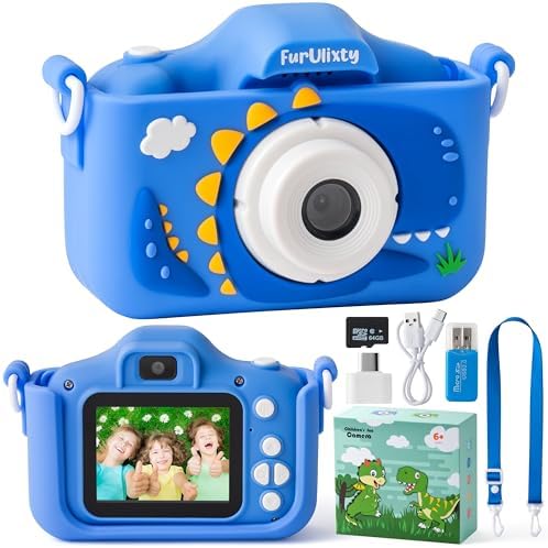 Hangrui Kids Camera, 20MP Kids Digital Dual Lens Cameras with Silicone ...
