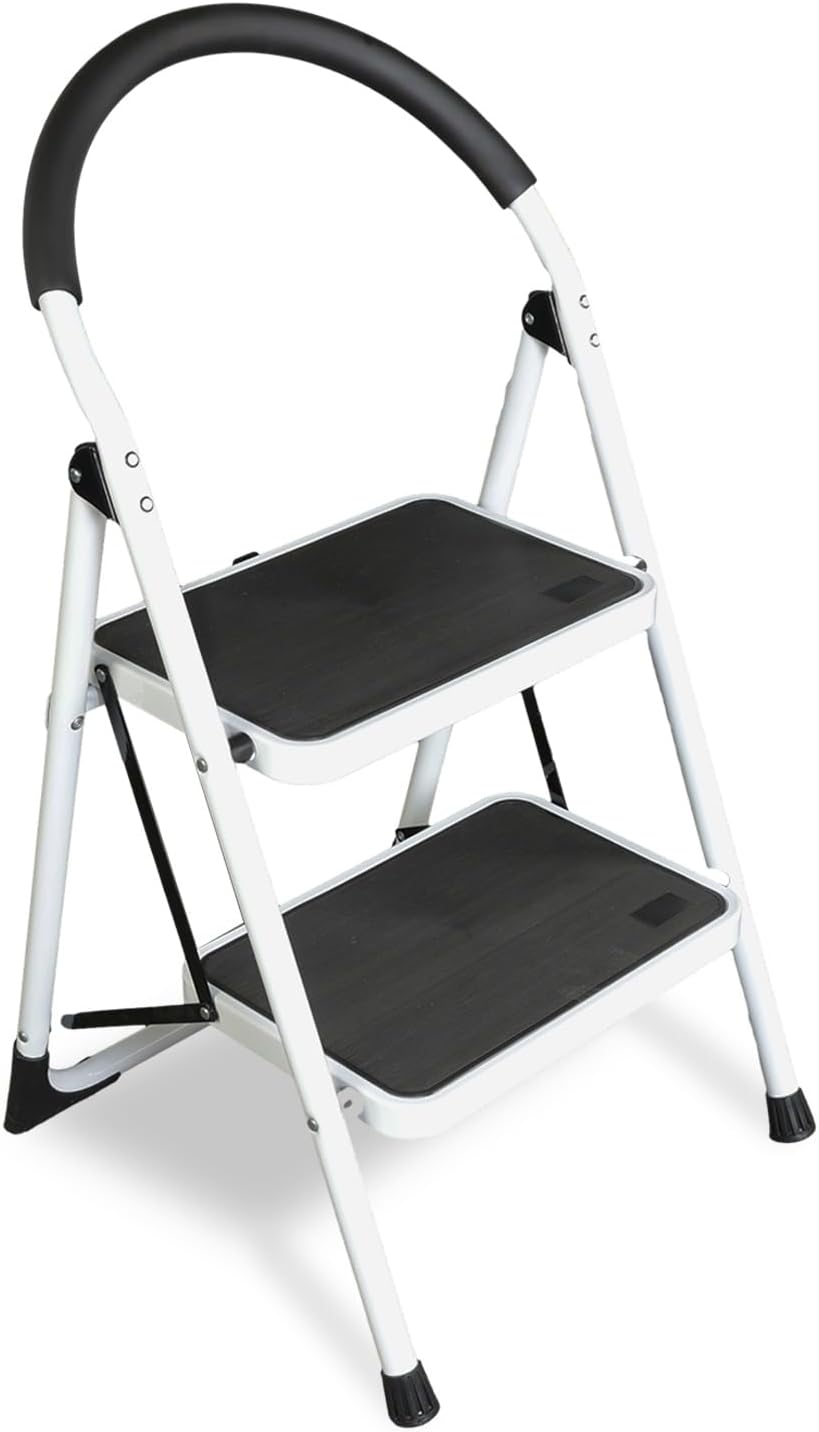 2-Step Aluminum Step Stool Ladder, 250 lbs. Type I Duty Rating - Amazon.com