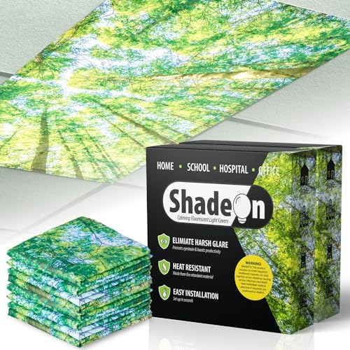 ShadeOn 24" x 48" Magnetic Fluorescent Light Covers (4-Pack) Beach ...