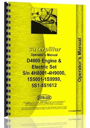 Caterpillar D4600 Engine Service Manual (SN# 1S5001-1S9999, 3R4001 ...