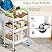 Amazon.com: 3 Tier Rolling Cart with Wheels - Utility Storage Cart with ...