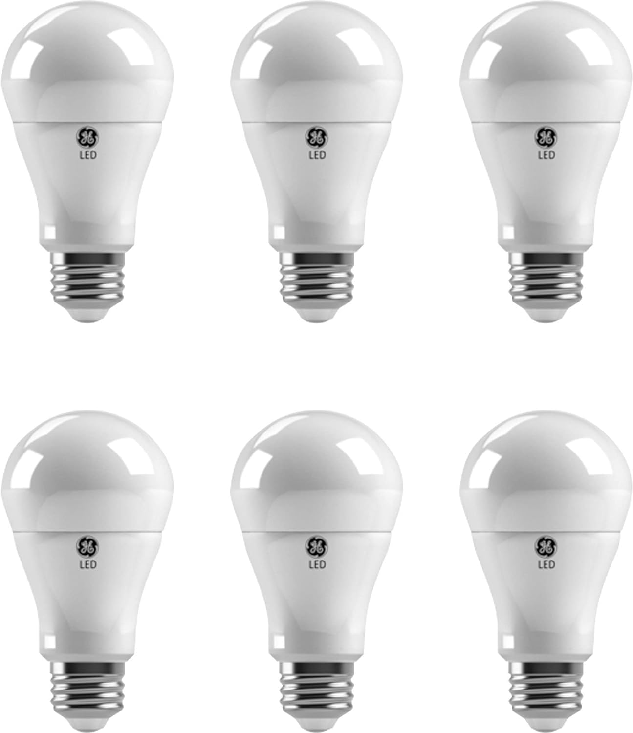 GE A19 LED Light Bulbs Dimmable, 40 Watt Equivalent, E26 Base, 3000K ...