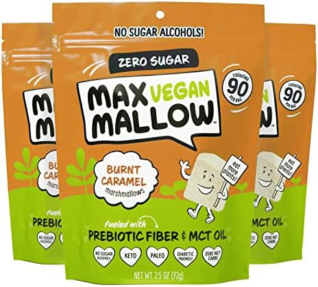 Amazon.com : Max Mallow Vegan Sugar Free Marshmallows - Keto Friendly ...