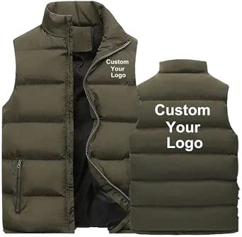 YILDEX Homme Personnalisé Votre Logo Gilet Chaud À Fermeture Éclair ...