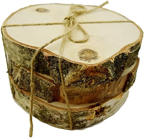 Kurtzy 10 Pack of 10mm Thick Unfinished Natural Wood Slices - 10-11cm ...