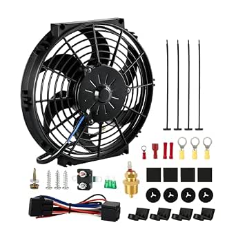 EVIL ENERGY 10 Inch Electric Radiator Cooling Fan 12V 160W Mount Kit ...
