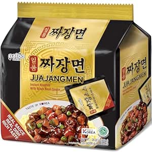 Amazon.com: PALDO FUN & YUM Jjajangmen Chajang Noodle No MSG 16-pack, 7.05 ounce (pack of 16 ...