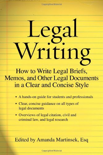 Amazon.com: Legal Writing: How to Write Legal Briefs, Memos, and Other ...