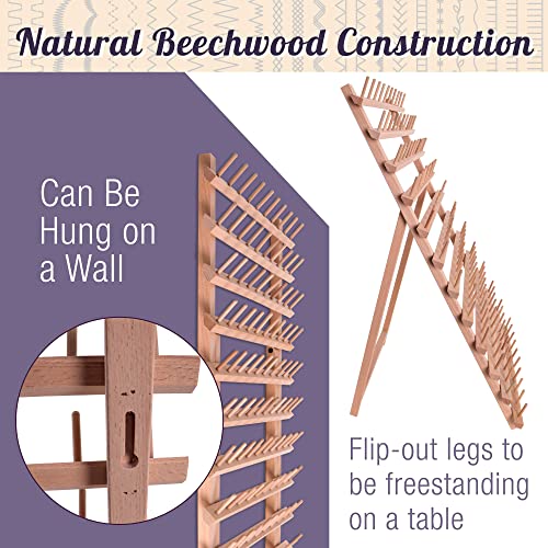 Snapklik.com : Premium Beechwood 120-Spool Sewing And Embroidery Thread ...