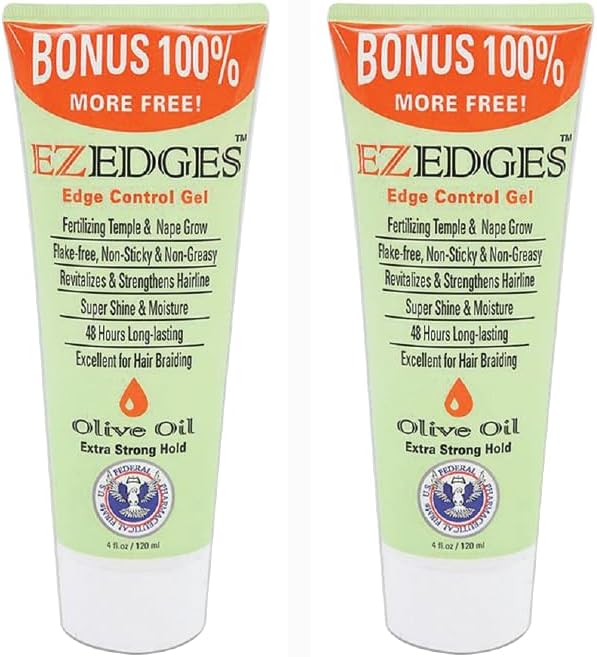 Amazon.com : EZEDGES EDGE CONTROL GEL Extra Strong Hold (Olive Oil), 4 ...