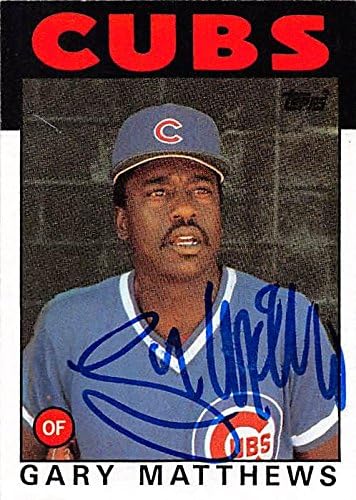 Gary Matthews autographed baseball card (Chicago Cubs The Sarge) 1986 ...