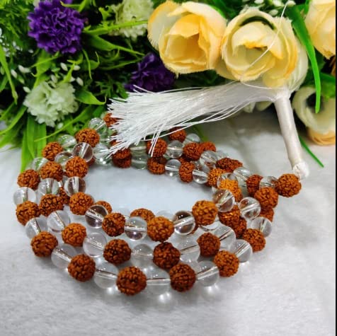 Hdbg रुद्राक्ष स्फटिक माला AAA++ Rated Nepali Rudraksha Sphatik Mala ...