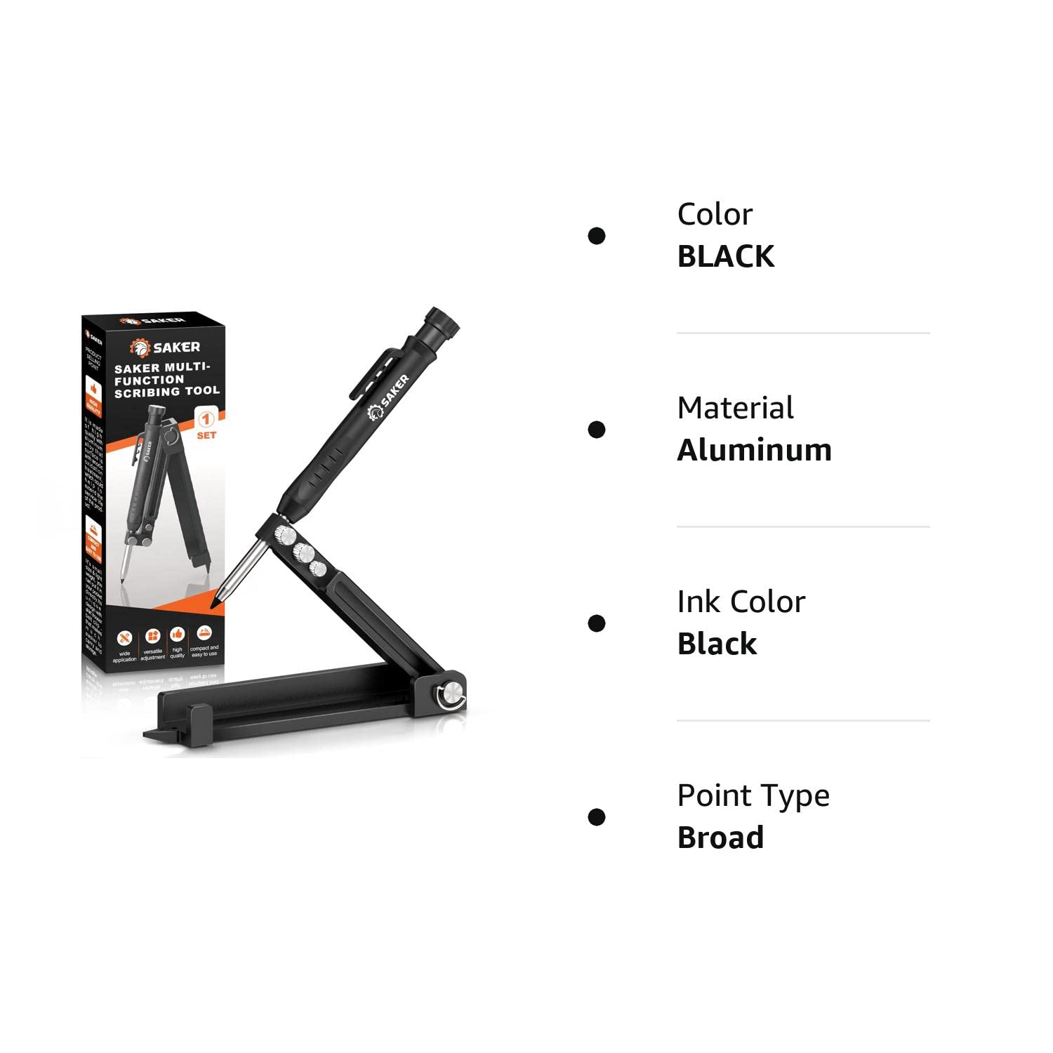 Saker Multi-function Scribing Tool- Construction Pencil- Aluminum Alloy ...