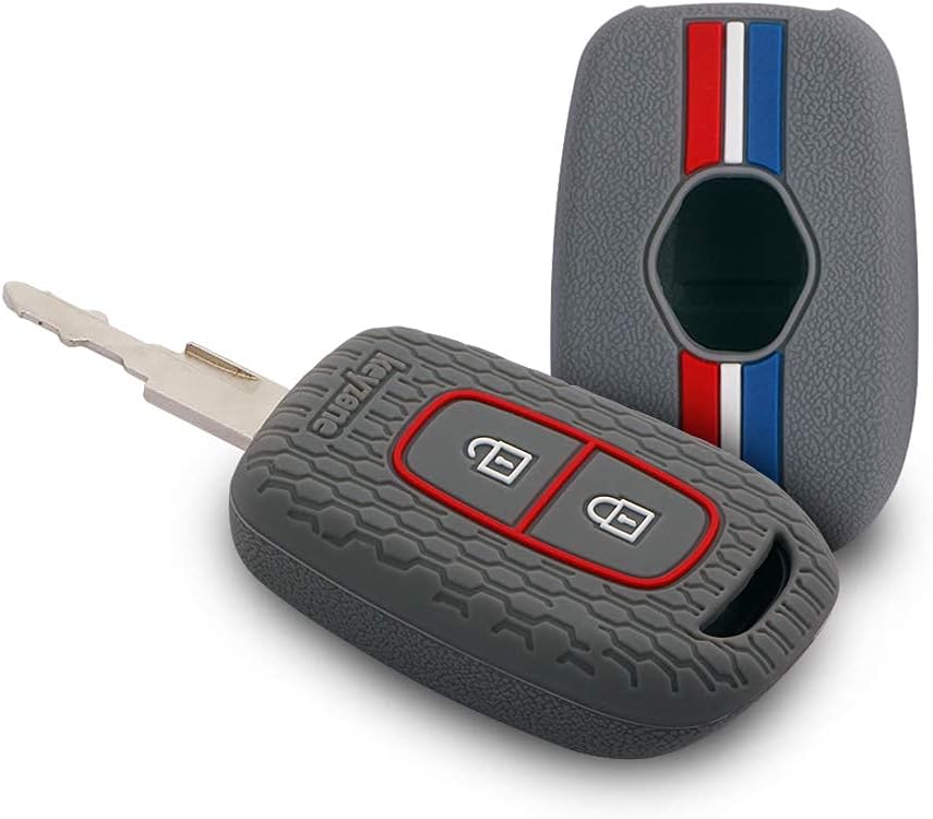 Keyzone® Striped Silicone Key Cover Compatible for Renault Kiger, Kwid ...