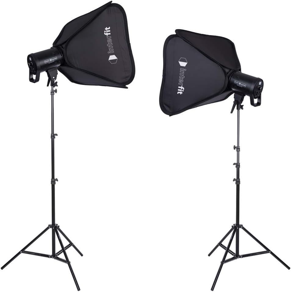 Amazon.com : Interfit LEDM100D2K1 Studio Essentials Dimmable - 100W LED ...