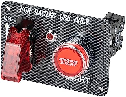 MODAXE 12V Racing Switch Panel Kit 2 in 1 Carbon Fiber Car Ignition ...