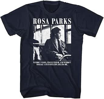 Rosa Parks T Shirt Vision and Courage Adult Short Sleeve T Shirts Black ...